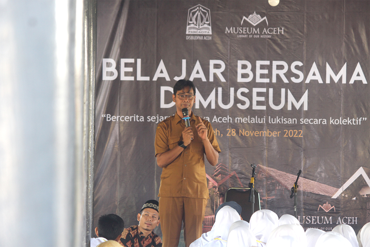 Intip Pelajar Belajar Karya Lukis Bersama Di Museum Aceh - Habadaily